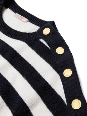 Valentino Garavani Striped Crew-neck Jumper - Black