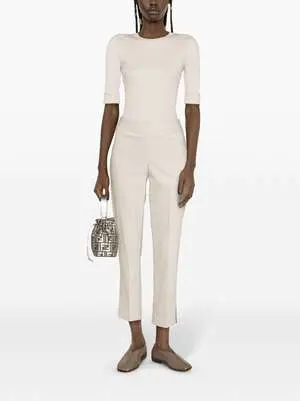 Brunello Cucinelli High-waisted Cropped Trousers