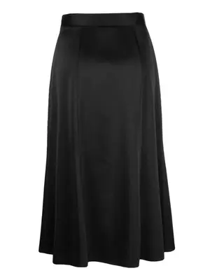 ROBERTO COLLINA A-line Satin Midi Skirt