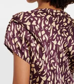 Velvet By Graham & Spencer Devi Printed Satin Top