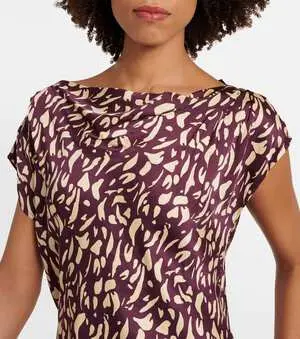 Velvet By Graham & Spencer Devi Printed Satin Top