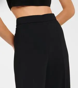 JOSEPH Alan High-rise Cady Wide-leg Pants - Black