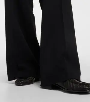 JOSEPH Alan High-rise Cady Wide-leg Pants - Black