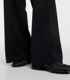 JOSEPH Alane High-rise Wide-leg Pants - Black