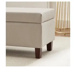 ORNAVO HOME Storage Ottoman Bench With Hinge Li D