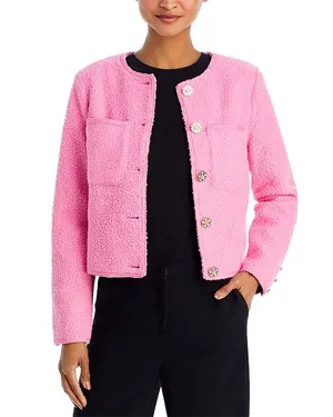 Aqua Rhinestone Button Boucle Jacket Exclusive