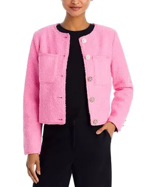 Aqua Rhinestone Button Boucle Jacket Exclusive