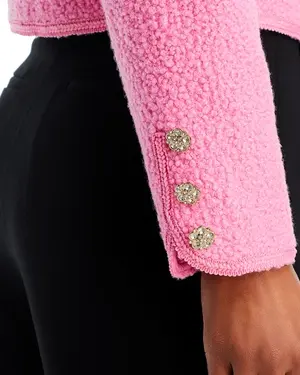 Aqua Rhinestone Button Boucle Jacket Exclusive