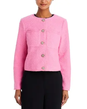 Aqua Rhinestone Button Boucle Jacket Exclusive