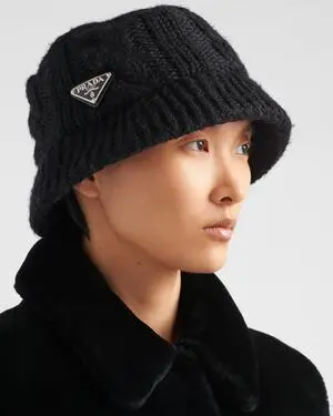 Prada Wool Bucket Hat - Black