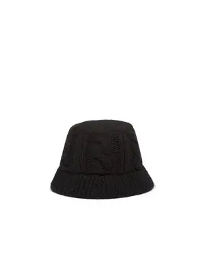 Prada Wool Bucket Hat - Black