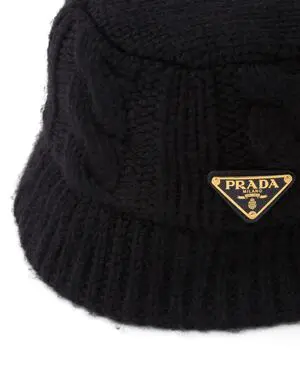 Prada Wool Bucket Hat - Black