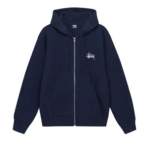 StÜssy Basic Zip Hoodie 'navy - Blue