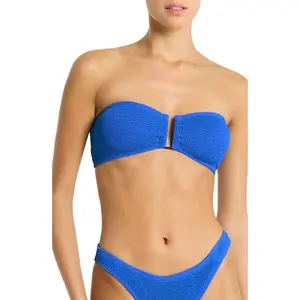 Bond Eye Bond-Eye Blake U-Bar Bandeau Bikini Top Cobalt Recycled