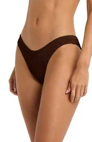 Bond Eye Bound Sign High Cut Bikini Bottoms - Carob