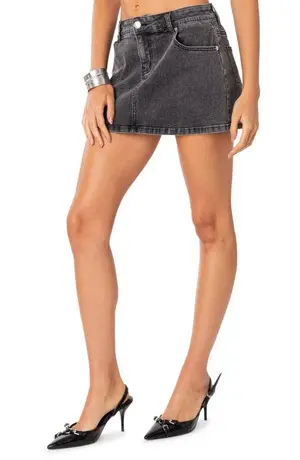 EDIKTED Waverly Denim Mini Skirt