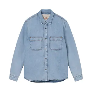StÜssy Sherpa Lined Denim Shirt 'light Denim