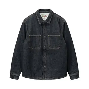 StÜssy Sherpa Lined Denim Shirt 'black' Black