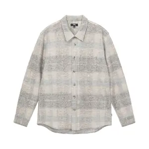 StÜssy Plaid Knit Shirt - Grey