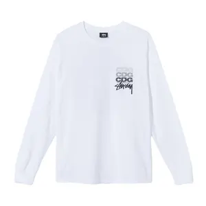 StÜssy X Comme Des Garçons Dot Long-sleeve T-shirt - White