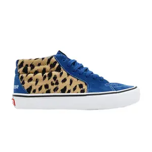 VANS Supreme X Sk8-mid Pro Cheetah Velvet Sneakers - Blue