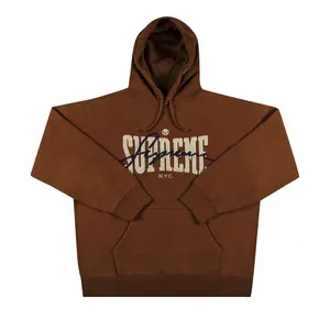 Supreme Supreme Embroidered Chenille Hooded Sweatshirt Brown