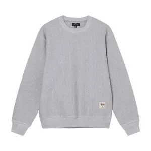 StÜssy Contrast Stitch Label Crew - Grey