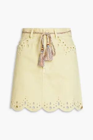 Yellow Denim Skirts
