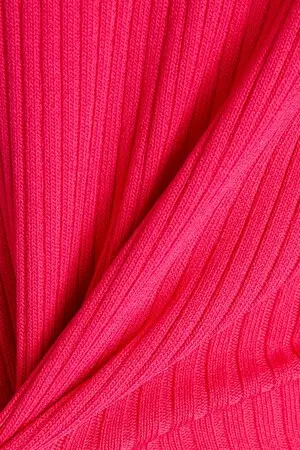 Sandro Ribbed-knit Tank - Fuchsia