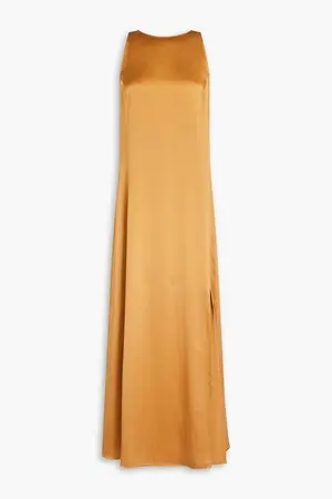 Loulou De Saison Loulou Studio Mina Silk-satin Midi Dress - Camel