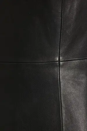 Theory Strapless Leather Mini Dress
