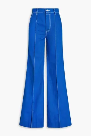 Zimmermann Embroidered High-rise Flared Jeans