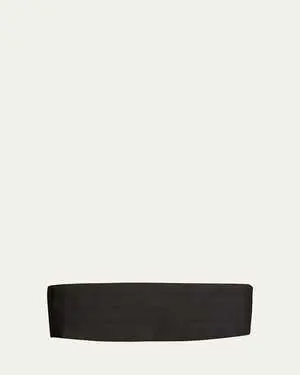 Zegna Pleated Cummerbund - Black Solid