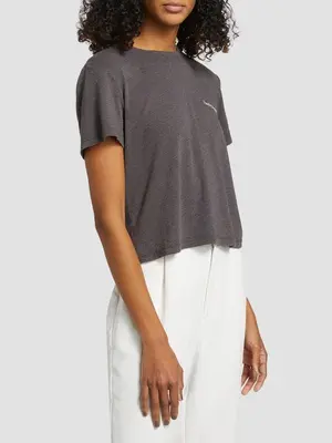 FAVORITE DAUGHTER Logo Crop T-shirt