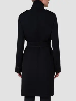 Akris Virgin Wool Belted Long Jacket