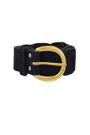 BODE Suede Link Belt With Gold-tone Buckle