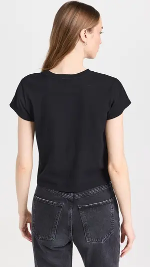 AGOLDE Adine Shrunken Tee - Black