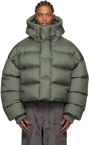 ENTIRE STUDIOS Entire Studios Hooded Down Jacket - Moss