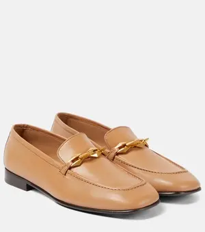 JIMMY CHOO Diamond Tilda Leather Loafers - Beige