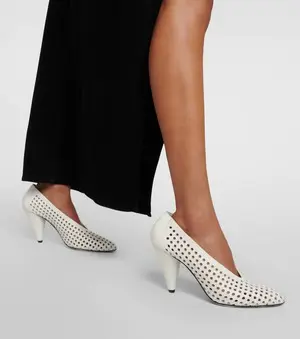 Proenza Schouler Perforated Leather Cone Pumps