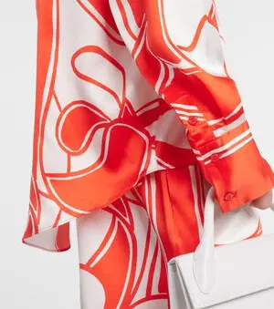 SIR. Ramona Printed Silk Satin Shirt