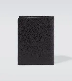 Saint Laurent Tiny Cassandre Leather Wallet - Black