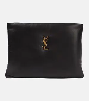 Saint Laurent Calypso Large Leather Pouch