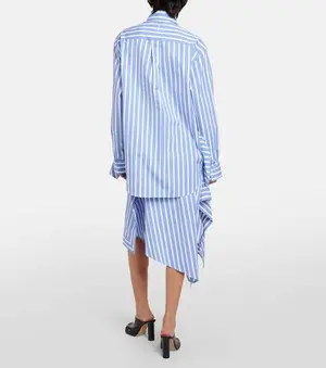 JW Anderson Striped Peplum Shirt - Blue