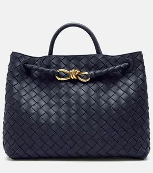 Bottega Veneta Bottega Veneta Andiamo Medium Leather Tote Bag Blue