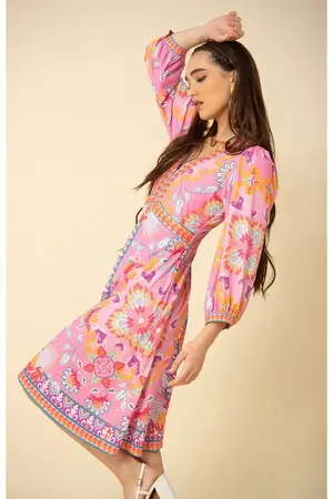 Hale Bob Balloon Sleeve Day Dresses