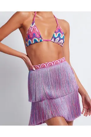 PatBO Fringe Mini Skirt