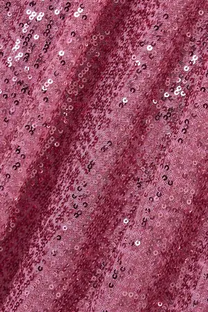 Rixo Cerise Gathered Sequined Midi Dress
