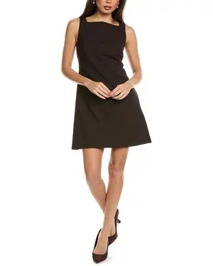 Theory Theory Tai Wool-Blend Mini Dress - Brown