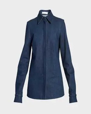 Gabriela Hearst - Cruz Denim Collared Shirt